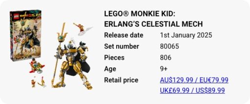 All The LEGO Monkie Kid Set Releases In 2025
