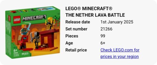 Every New LEGO Minecraft Set Releasing In 2025