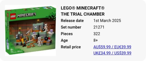 Every New LEGO Minecraft Set Releasing In 2025